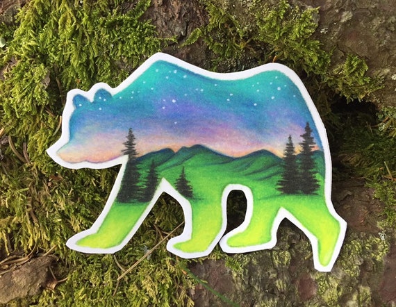 Bear Sticker | Etsy