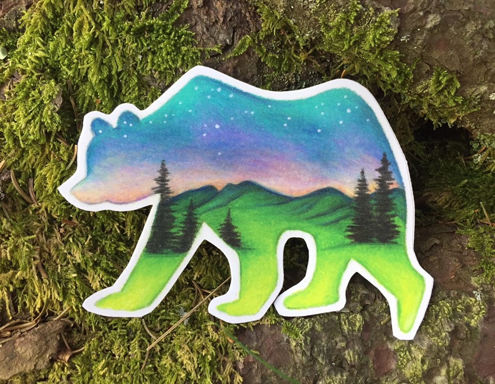 Bear Sticker - Etsy