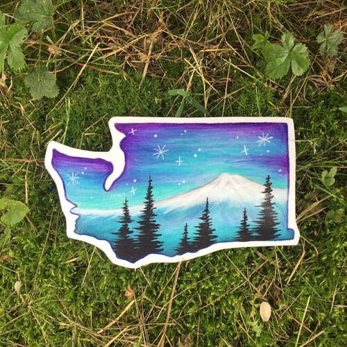 Washington Sticker Washington Bumper Sticker Pacific - Etsy