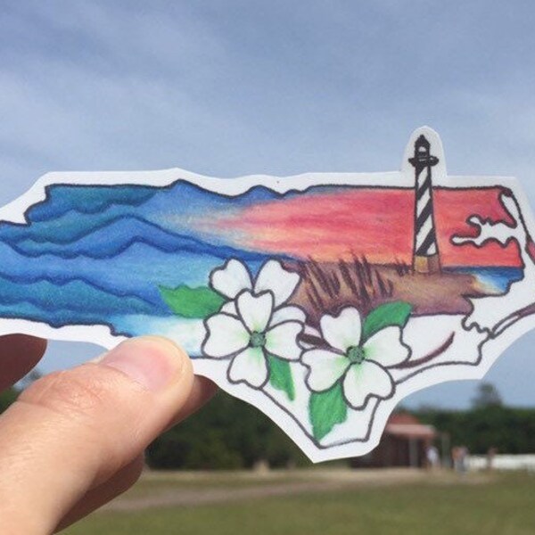 North Carolina Sticker - Etsy