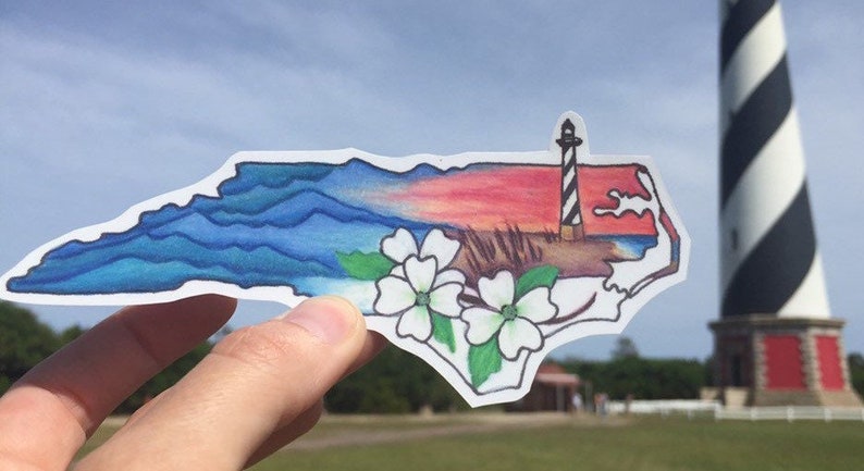 North Carolina Sticker - Etsy