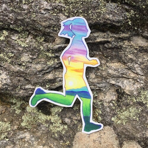 Trail Runner Vinyl Decal Sticker Running 5K 10K 13.1 26.2 - Etsy