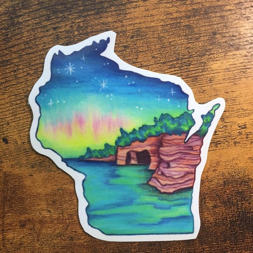 Green Bay Football Wisconsin Outline Sticker green Design - Etsy