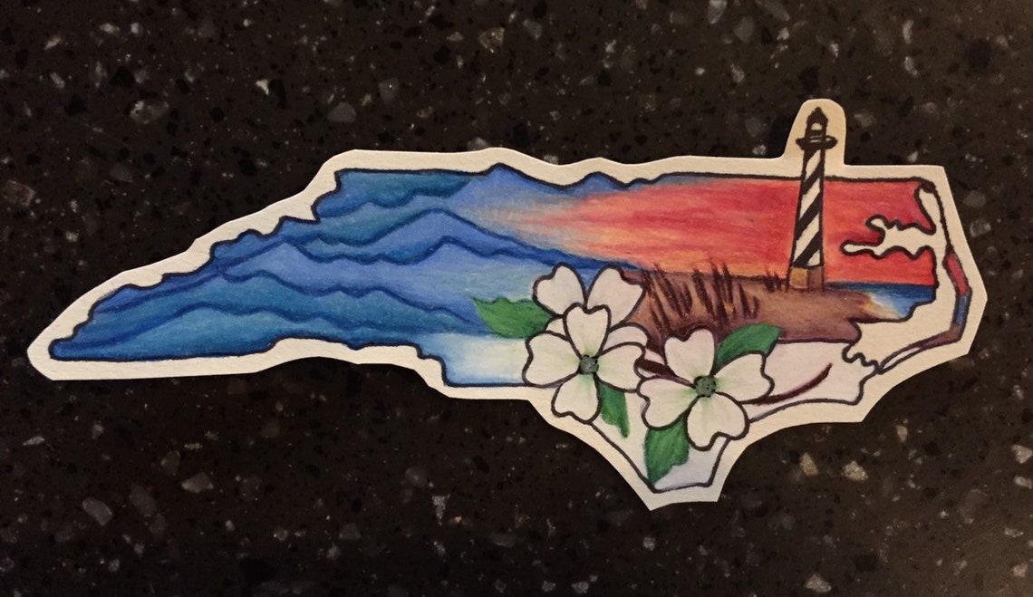 North Carolina sticker | Etsy