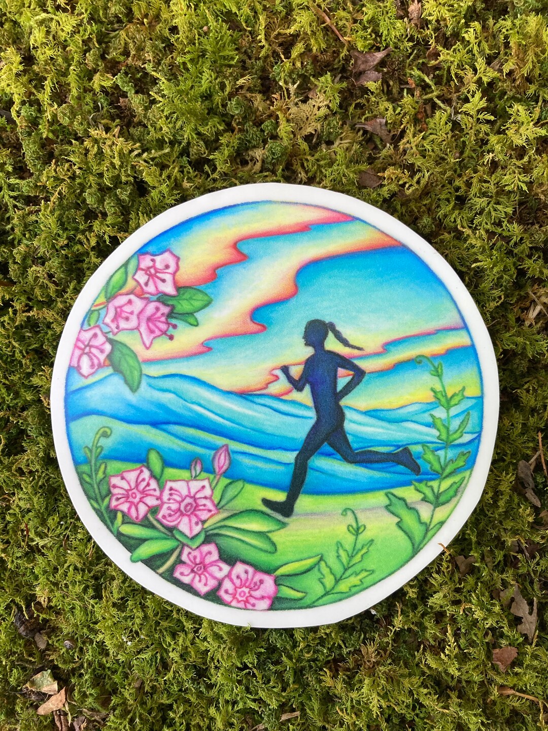 Tara Treks Runner Girl Sticker - Etsy