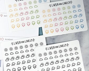 Weather Stickers | Etsy