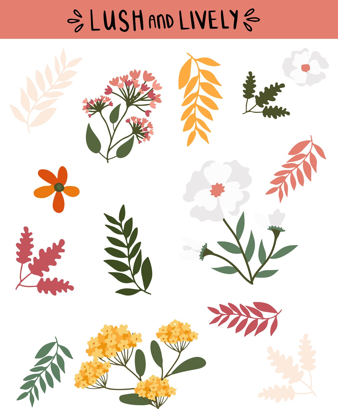 Digital Stickers // Floral Sticker Pack // Digital Goodnotes | Etsy