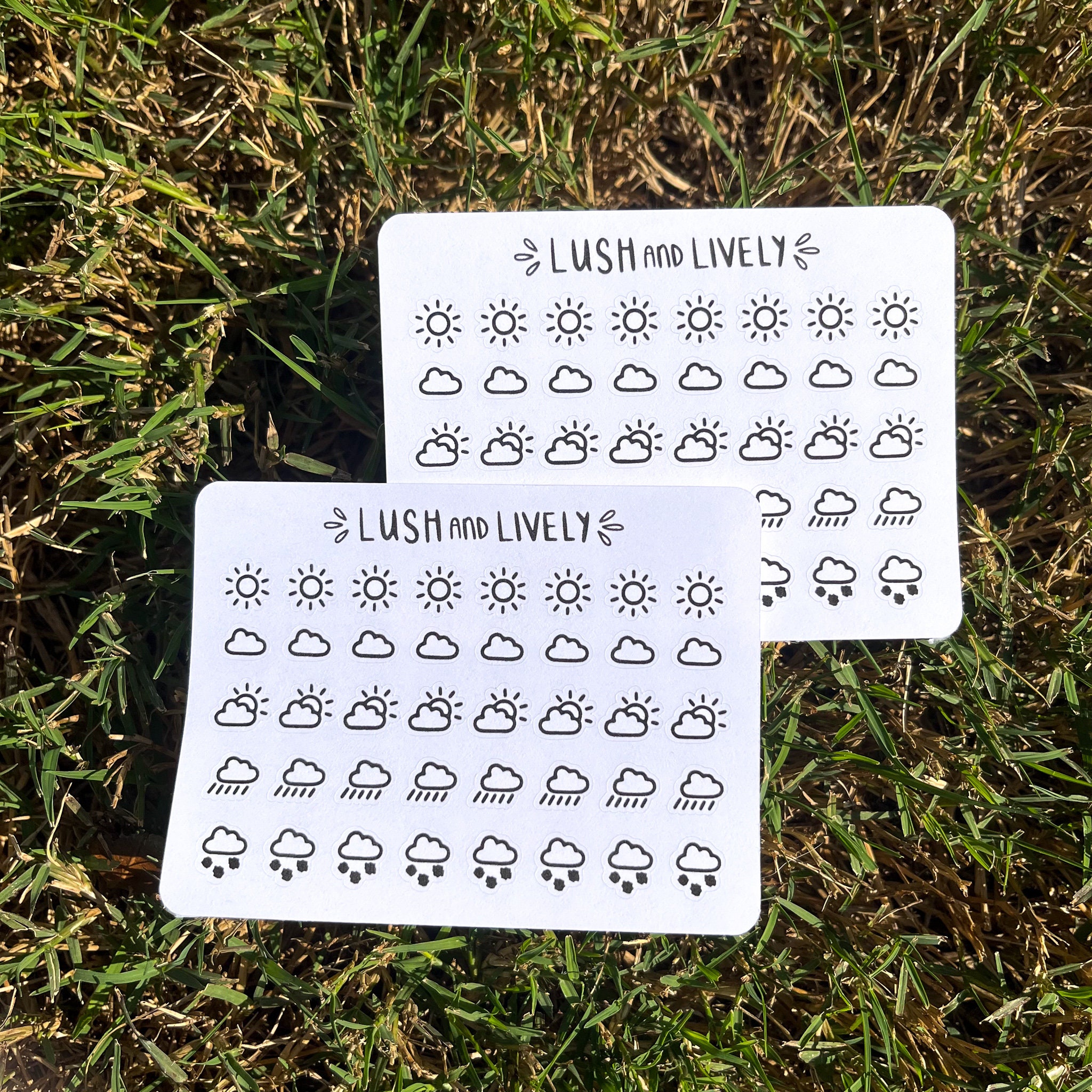 Paper & Party Supplies Paper Weather Tracker Stickers Cute Cloud Bullet ...