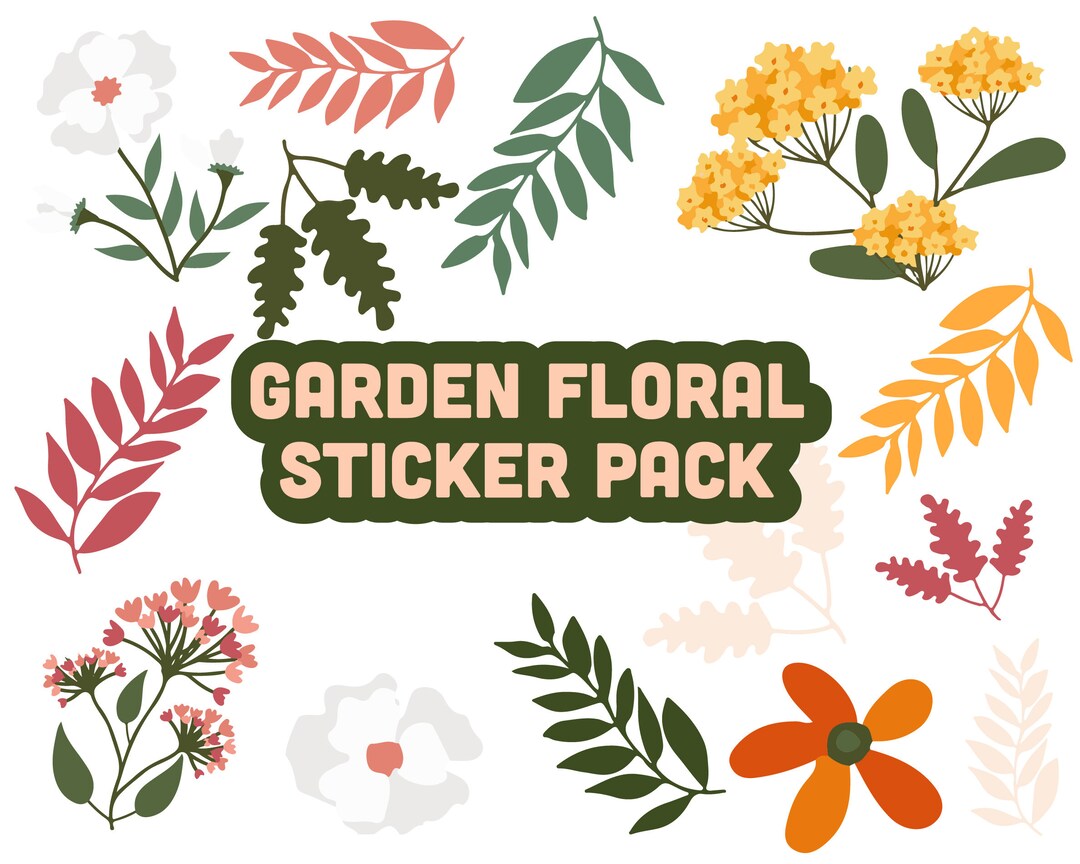 Digital Stickers // Floral Sticker Pack // Digital Goodnotes Stickers ...