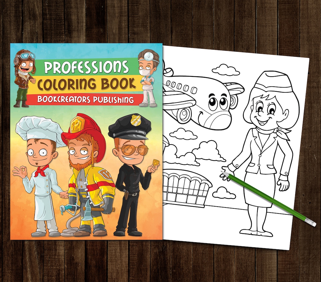 Printable Professions Coloring Book 25 PDF Coloring Pages - Etsy