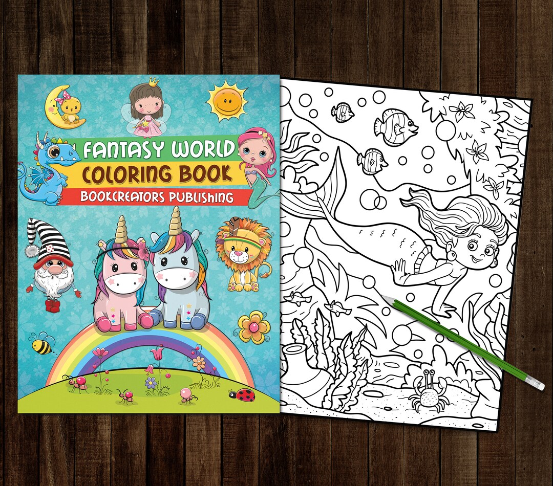 Printable Fantasy World Coloring Book 25 Coloring Pages PDF 8.5 X 11 21 ...
