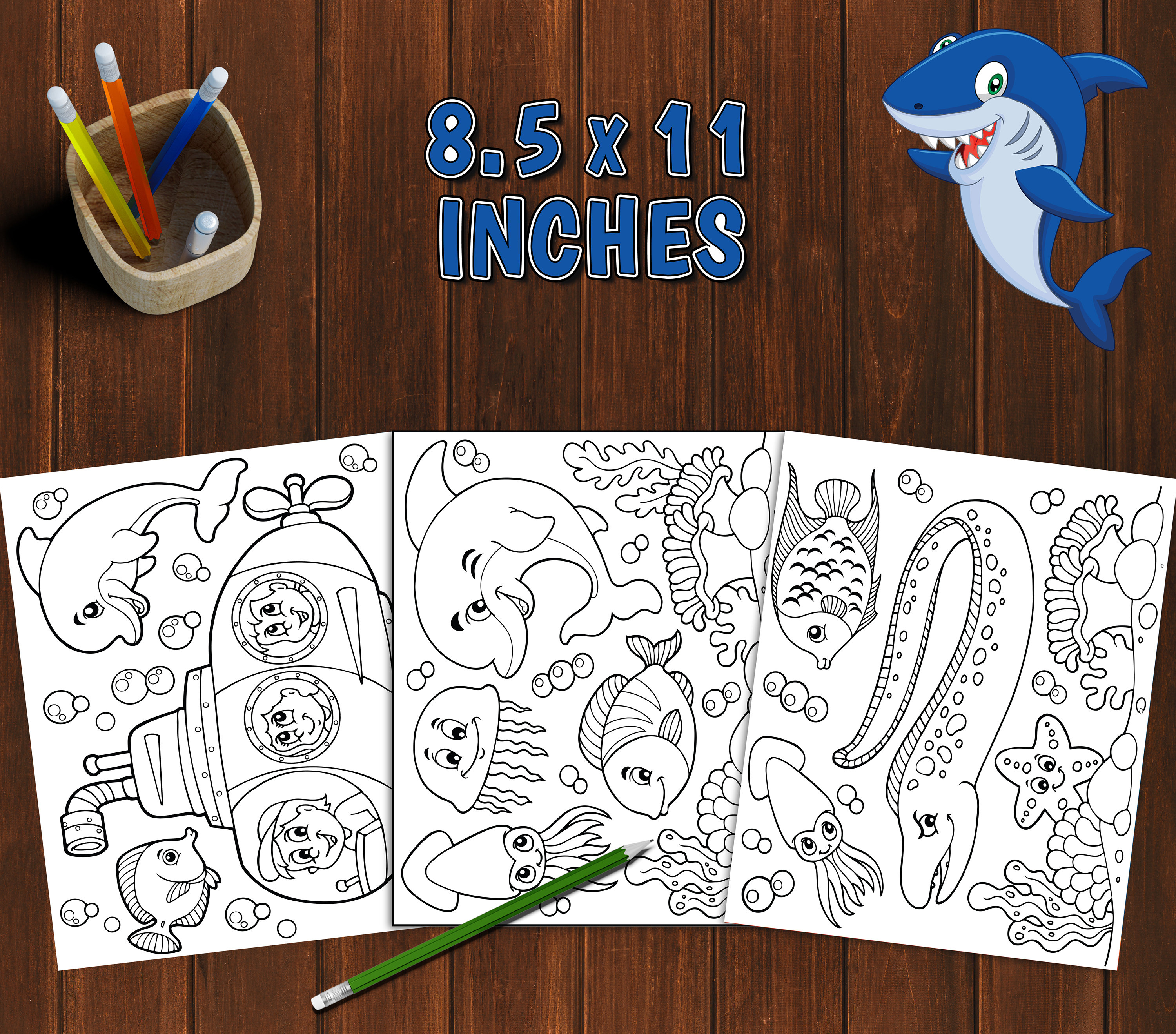 Printable Life Under the Sea Coloring Book 25 PDF Coloring - Etsy