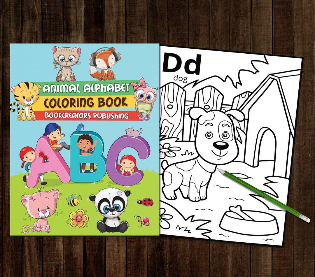 Printable Alphabet Coloring Book A-Z | 36 PDF Coloring Pages | 8.5" X ...