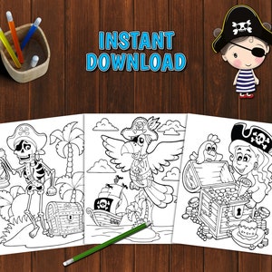 Printable Pirate Coloring Book 25 PDF Coloring Pages - Etsy
