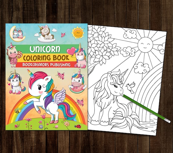 Printable Unicorn Coloring Book 25 Coloring Pages PDF | Etsy