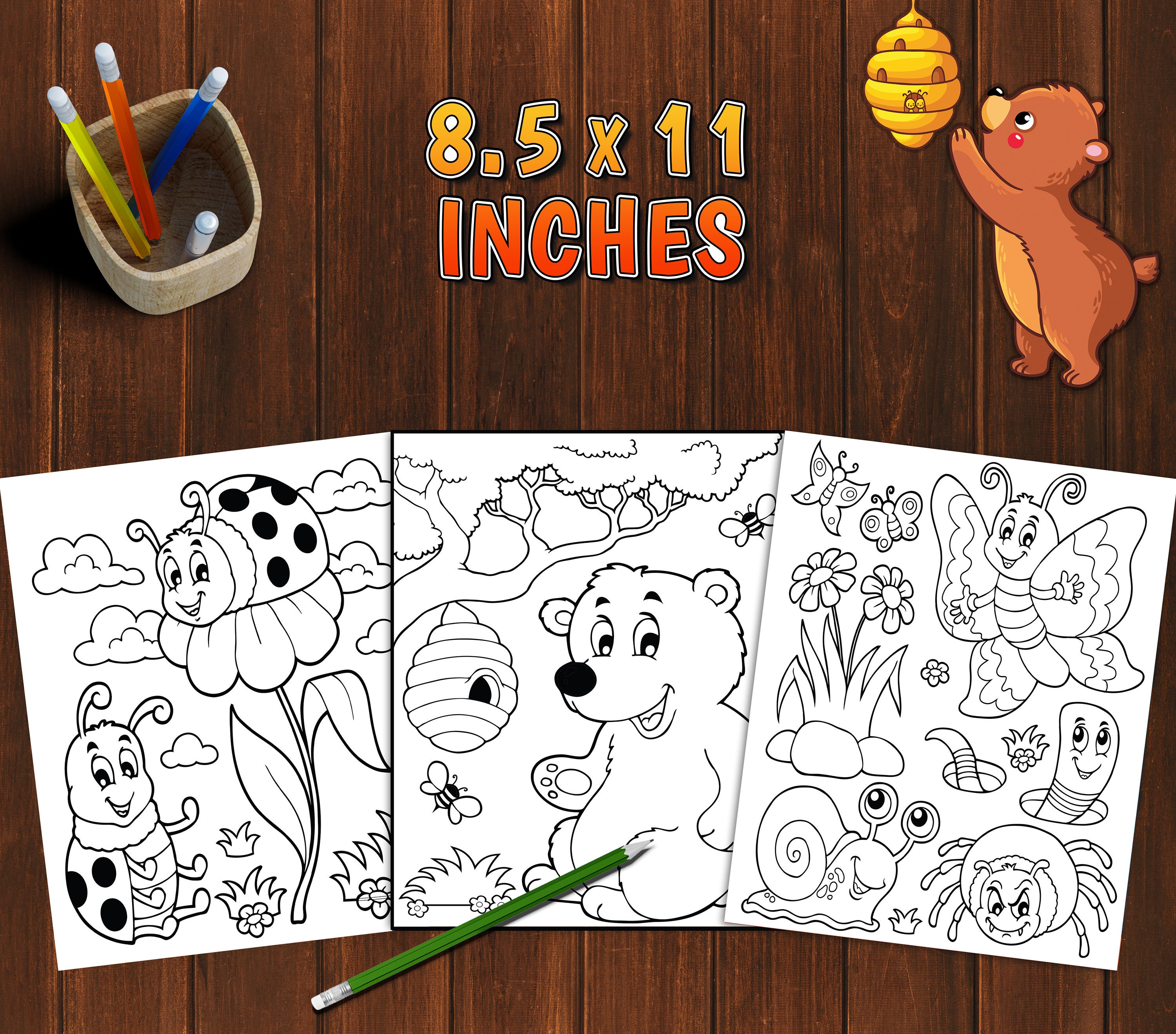 Printable Wonderful Nature Coloring Book for Kids | 25 PDF Coloring ...