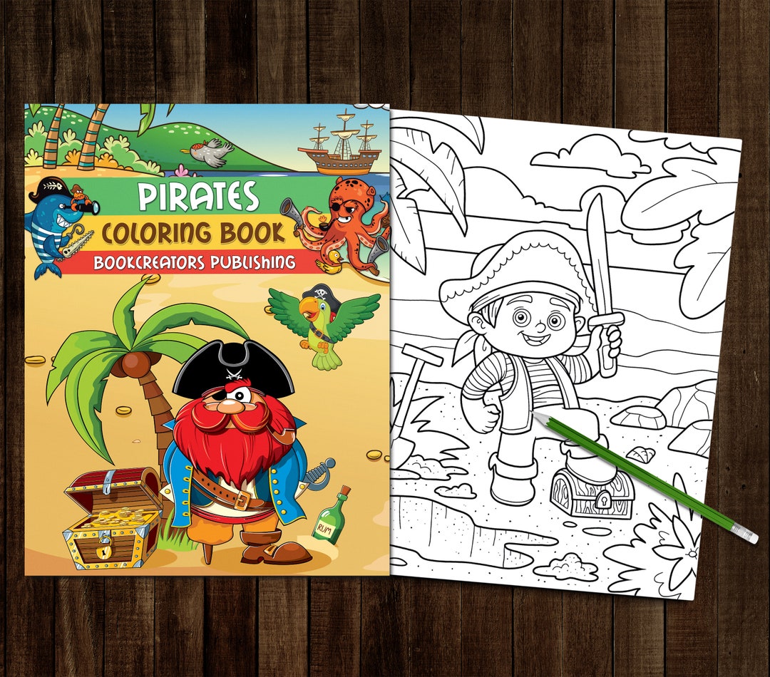 Printable Pirate Coloring Book 25 PDF Coloring Pages - Etsy
