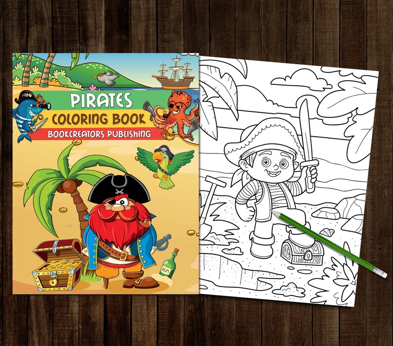 Printable Pirate Coloring Book 25 PDF Coloring Pages - Etsy