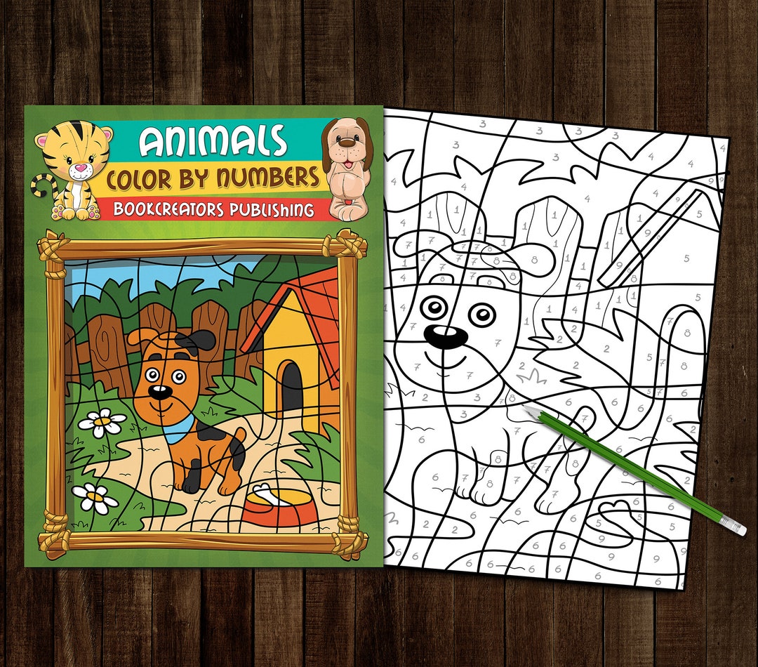 Printable Animal Color by Numbers Coloring Book 35 PDF - Etsy