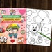 Printable Valentine's Day Coloring Book for Kids 25 Coloring Pages PDF ...