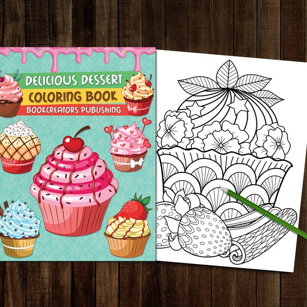 Dessert Coloring Pages - Etsy