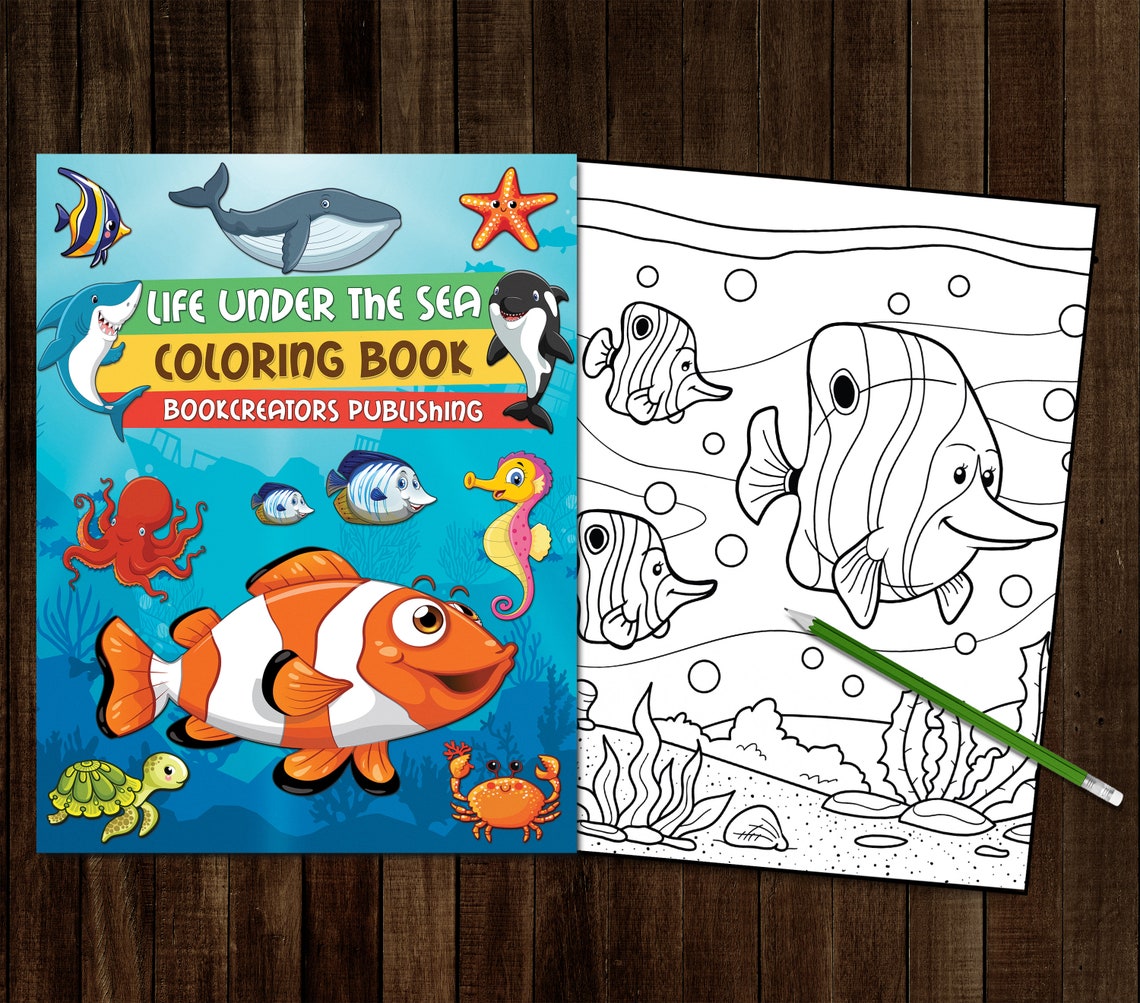 Printable Life Under the Sea Coloring Book 25 PDF Coloring - Etsy