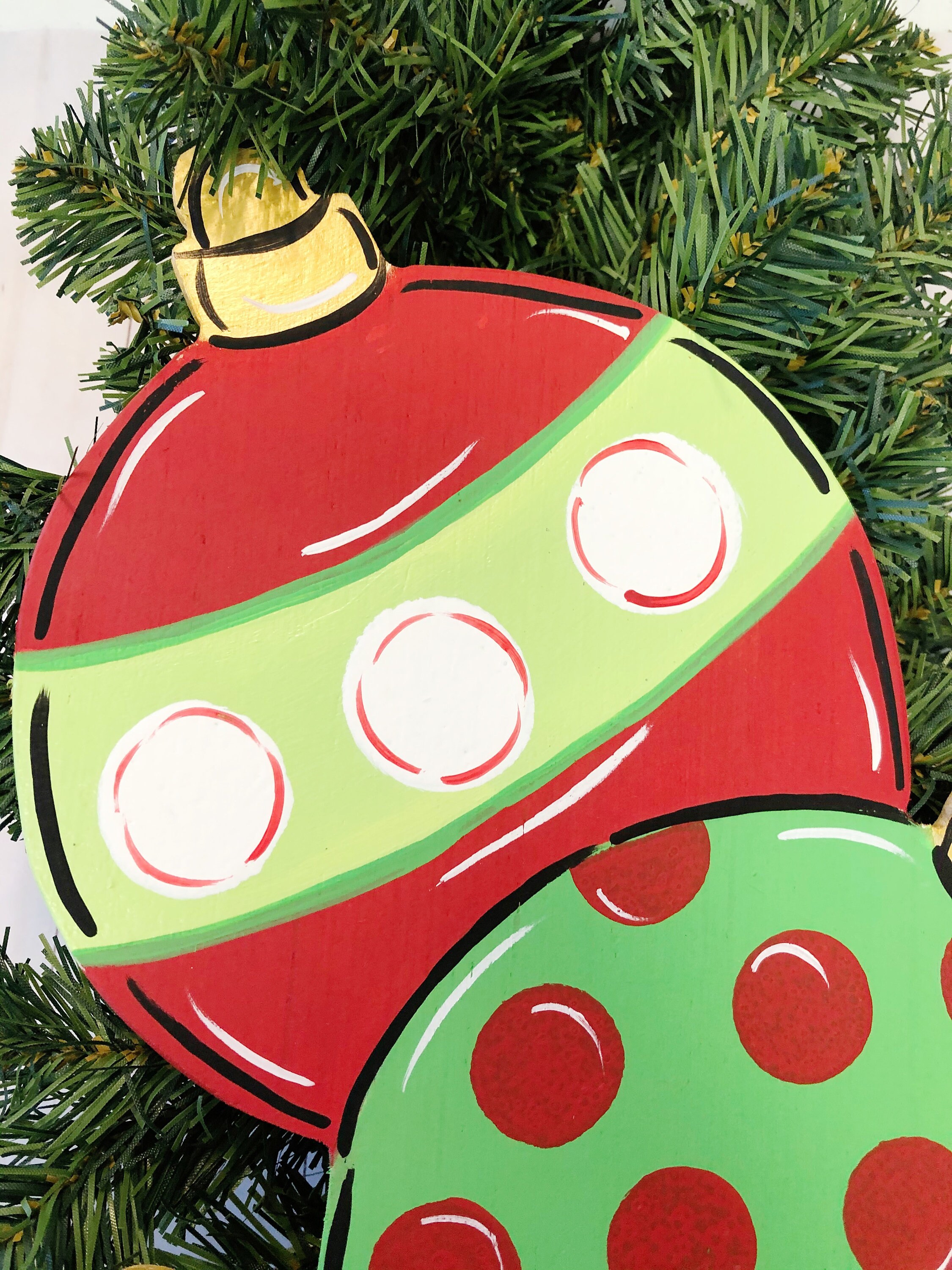 Stacked Ornament Sign for DIY Wreath or Swag for Christmas - Etsy