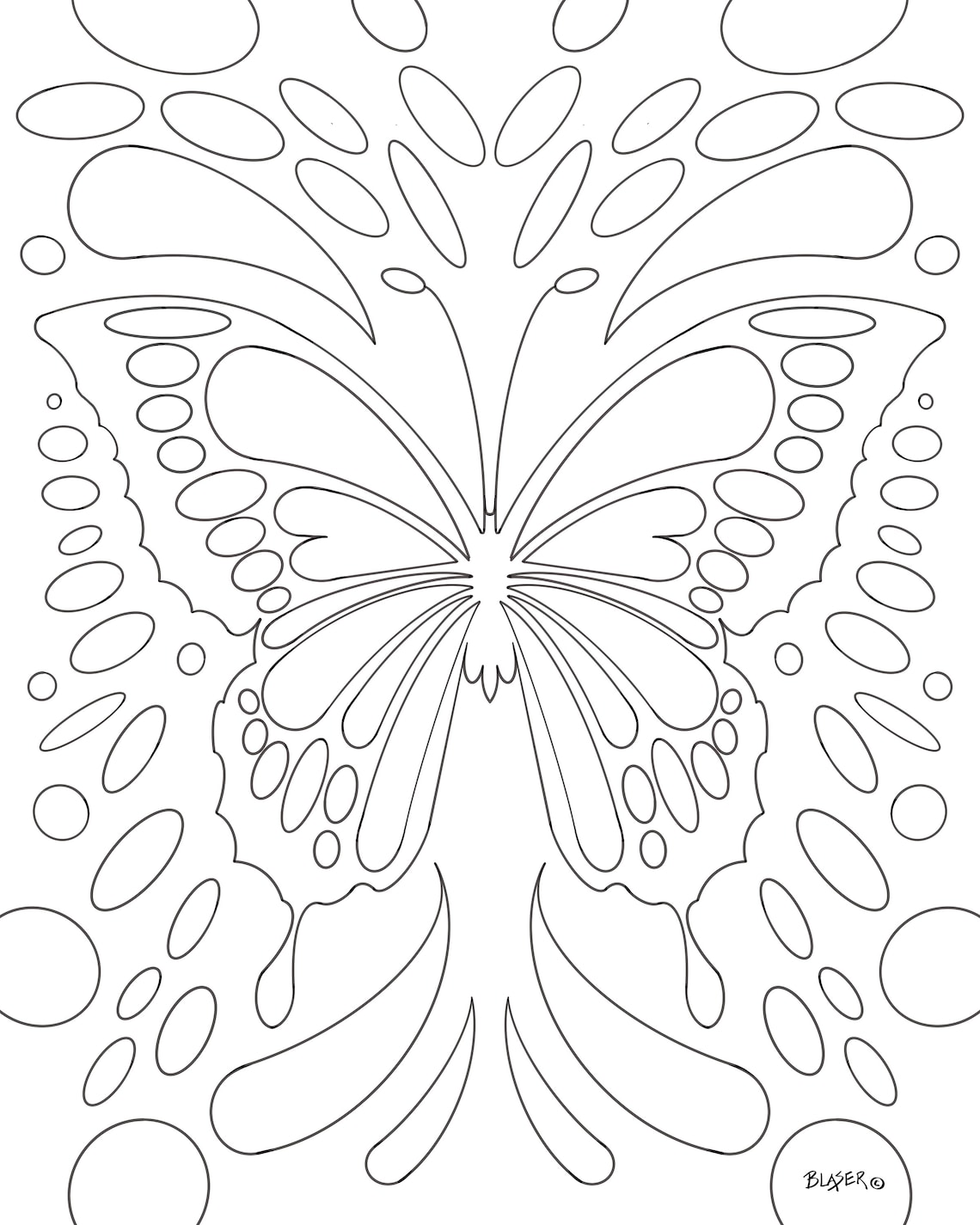 Butterfly Pattern Coloring Pages, Relaxing Fun (digital Download) - Etsy