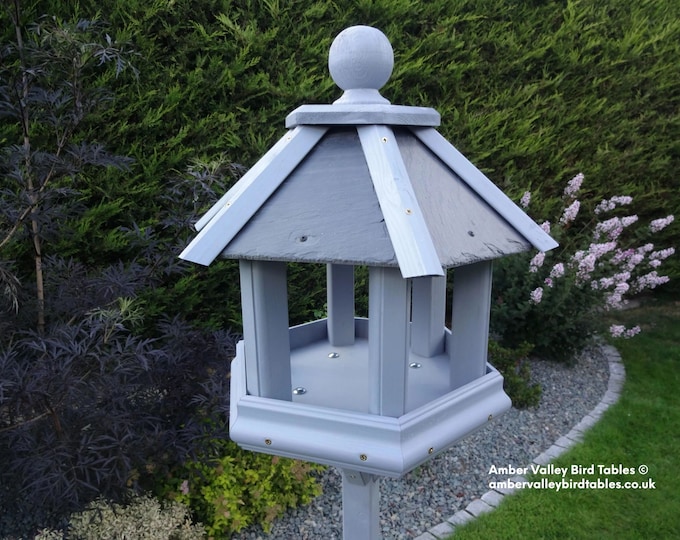 Bird Table Golden Oak Colour Hexagonal Bird Table Birdhouse - Etsy UK