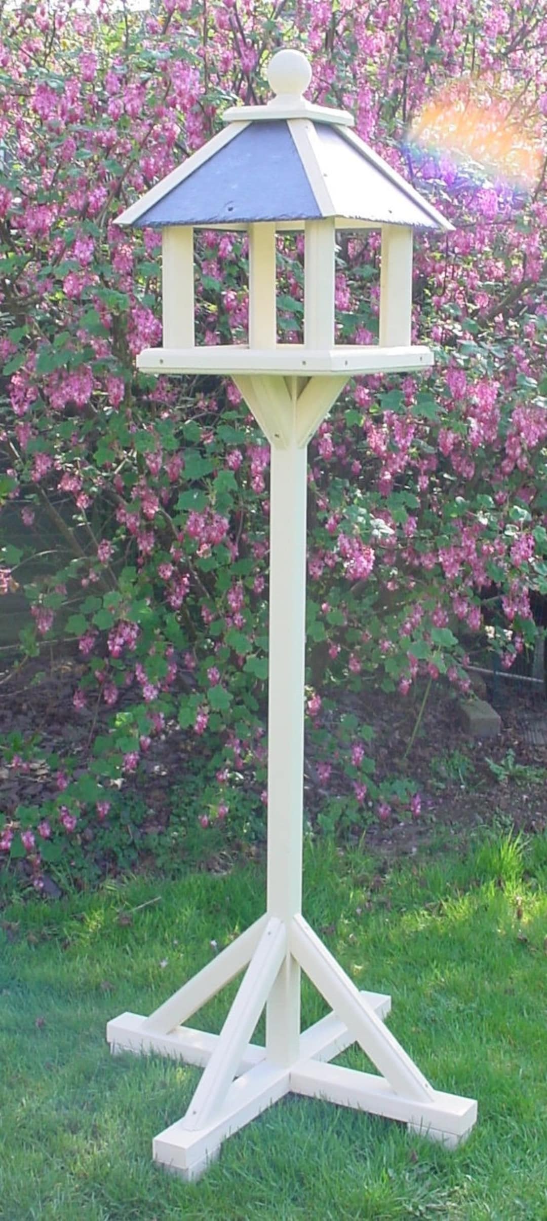 Bird Table, Country Cream, Standard Belfry Bird Table, Birdhouse, With ...