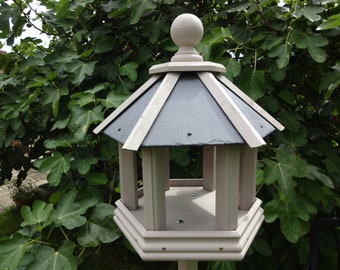 Bird Table Country Cream Hexagonal Bird Table Birdhouse With - Etsy UK