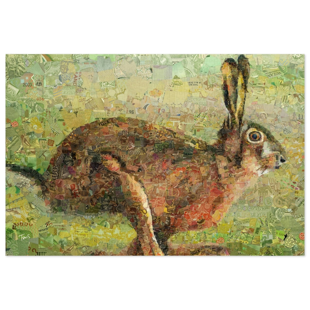 Mosaic Puzzle Hare 1000 Piece Large Jigsaw Puzzle for Family Fun ...