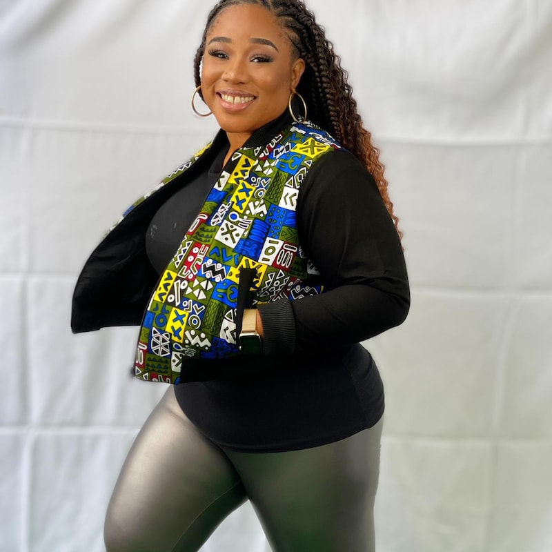 African Print Crop Jackets - Etsy