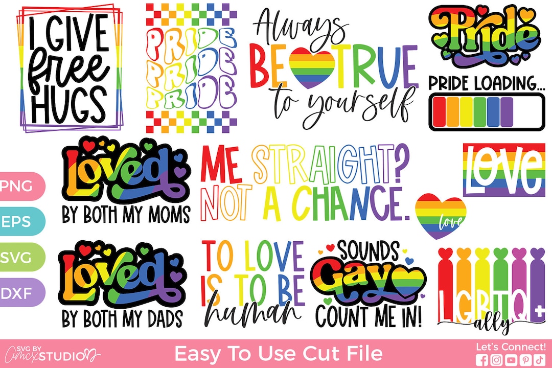 Pride SVG Bundle | Pride Month Cut Files | Pride Design Bundle - Etsy