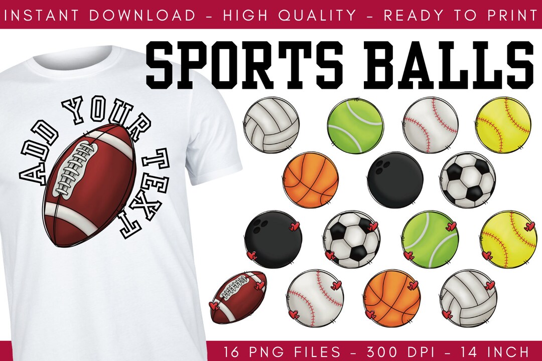 Sports Clipart, Football Clipart, Sports Graphics, Sports Sublimation ...