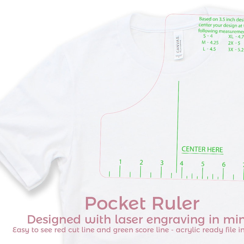 Shirt Ruler Svg - Etsy