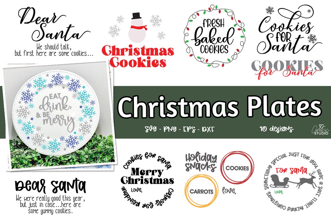 Christmas Plate SVG Bundle - Etsy