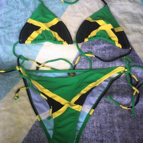 Jamaican Flag Bikini Etsy