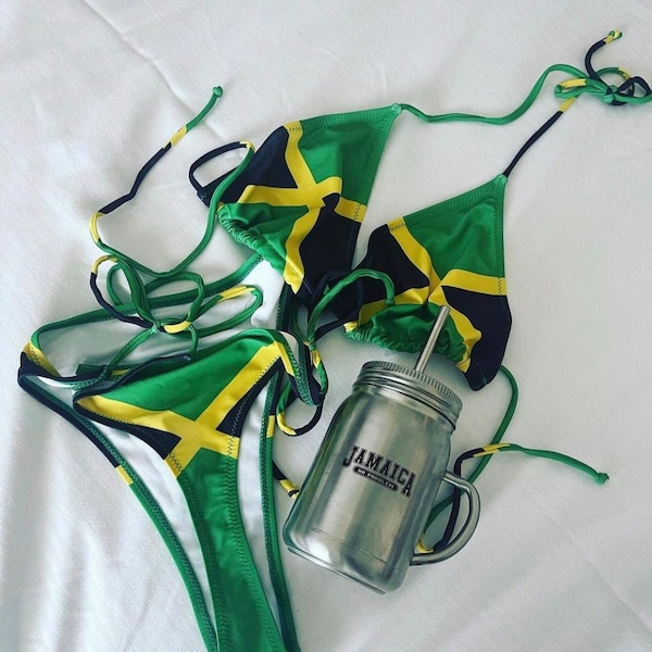 Jamaican Flag Swimsuit Etsy