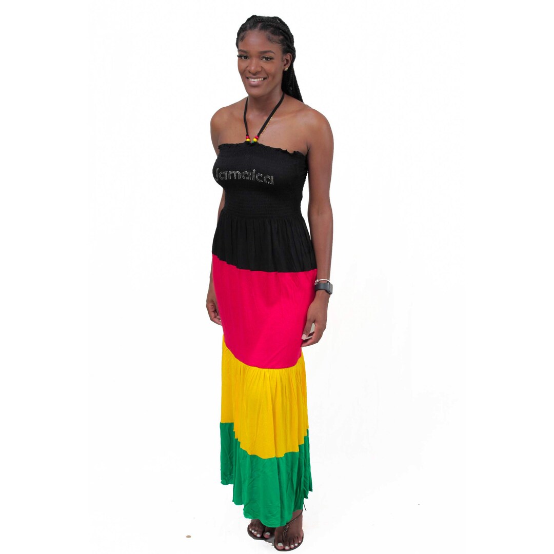 Rasta Jamaica Maxi Dress - Etsy