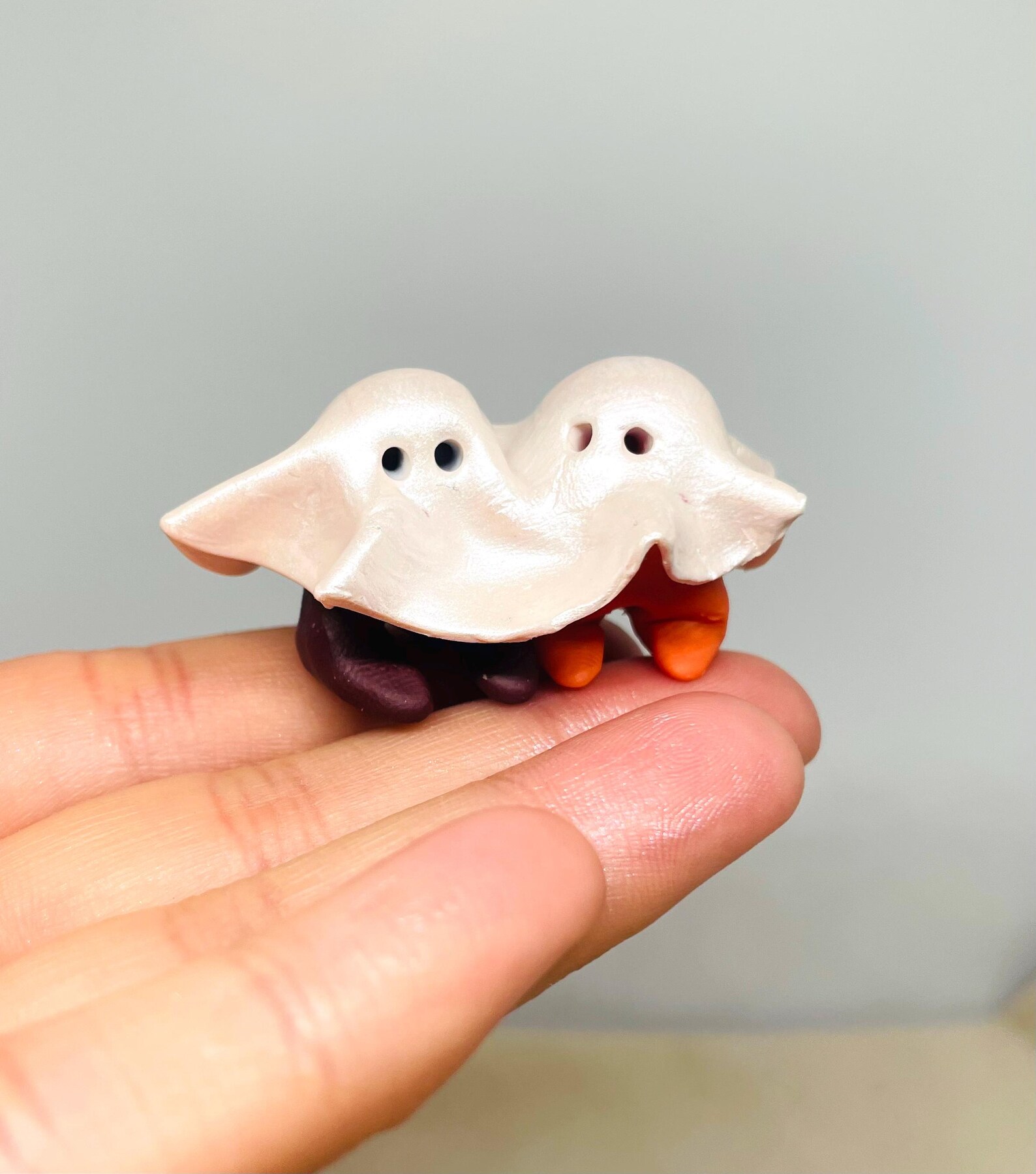 Polymer Clay Romantic Gift - Couple of Ghosts - Cute Couple - Lovers ...