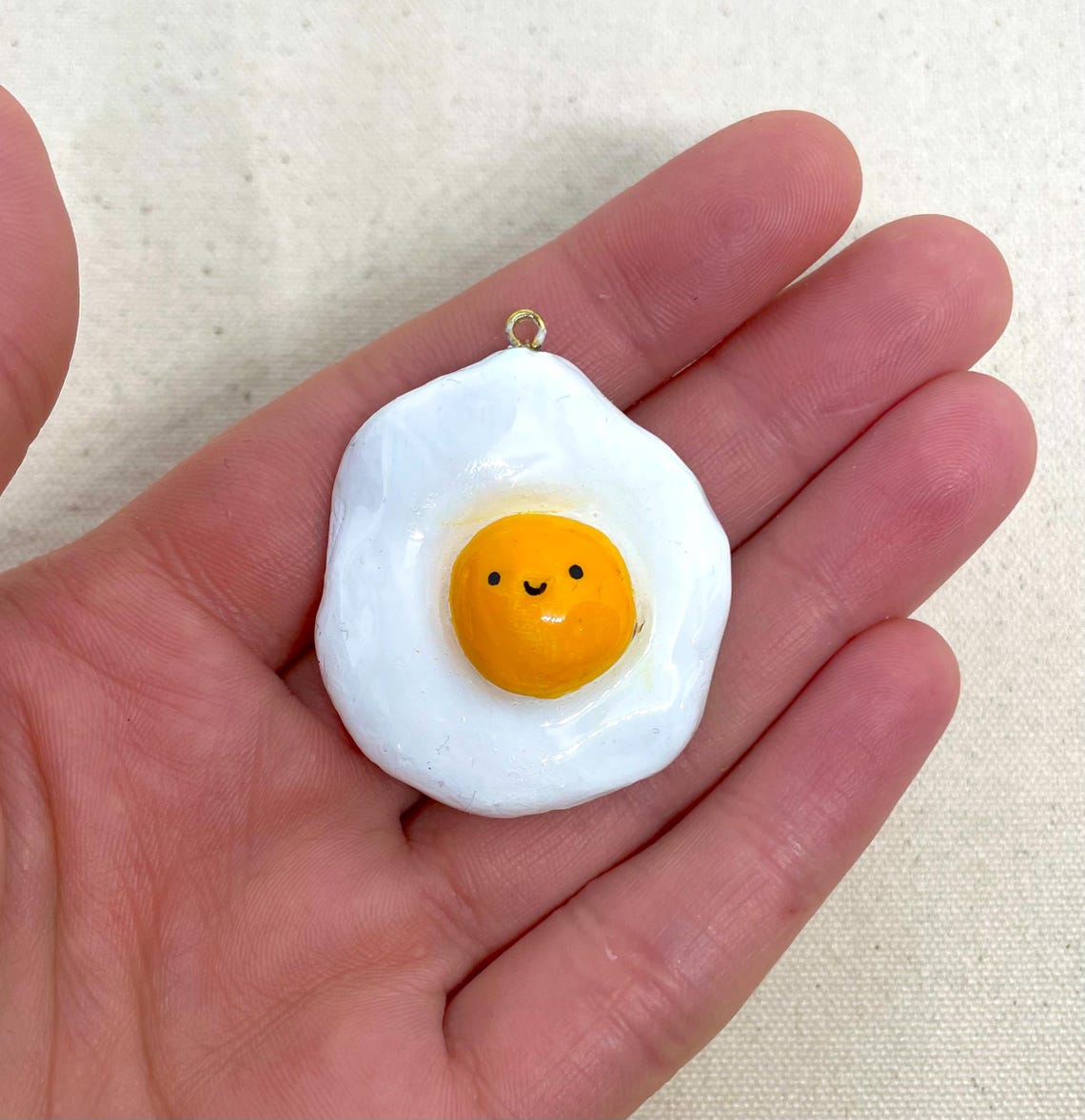 Air Dry Smiley Egg Charm - Etsy