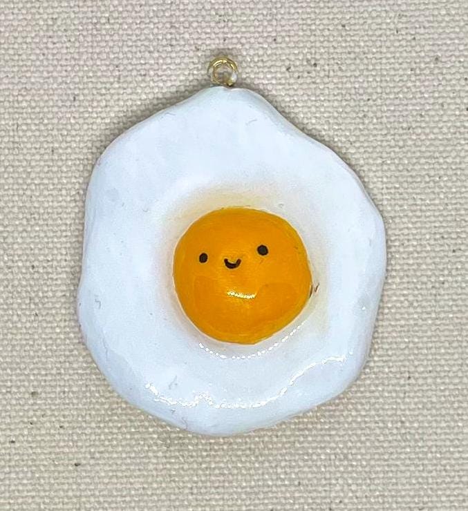 Air Dry Smiley Egg Charm - Etsy