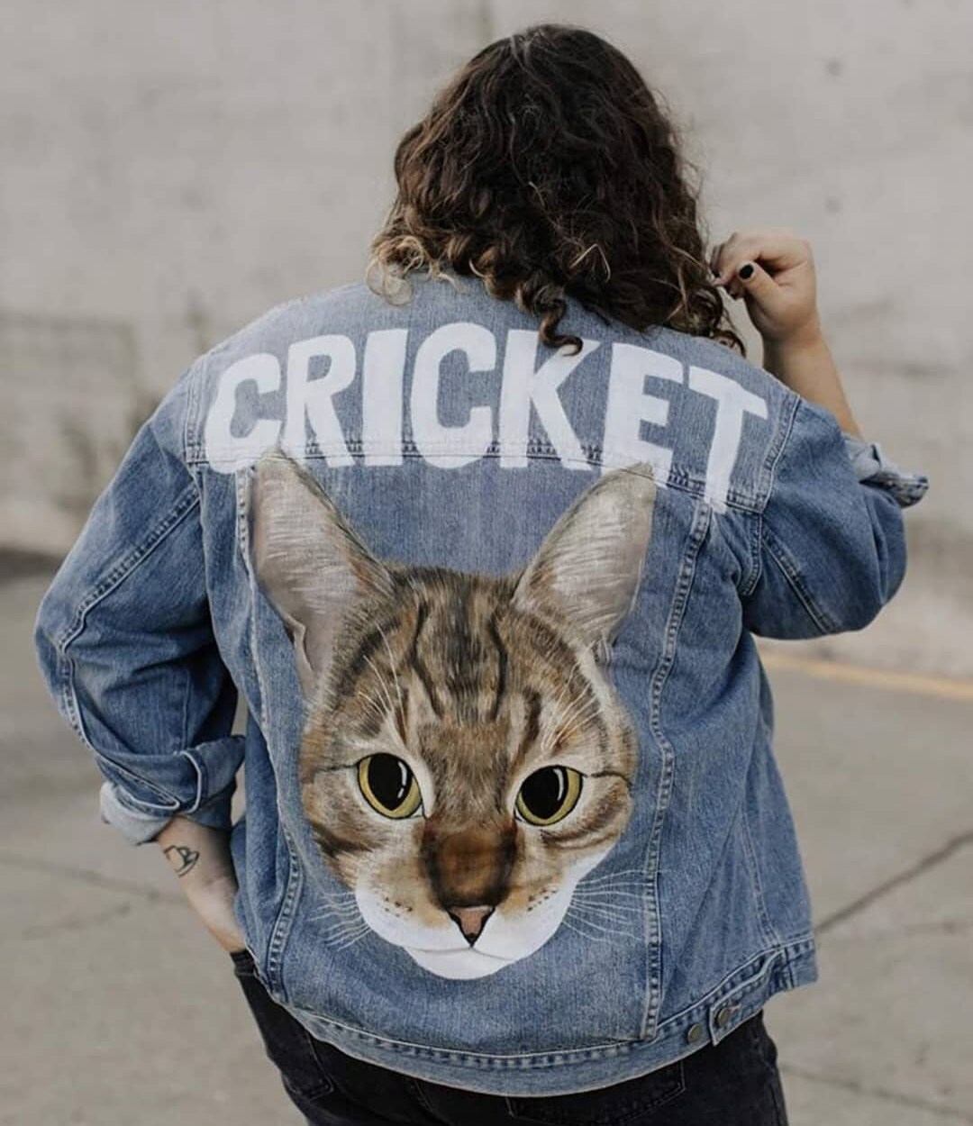 Adult Custom Pet Portrait Hand Painted Denim Jacket Full - Etsy