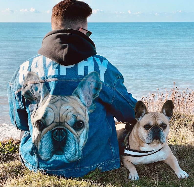 Adult Custom Pet Portrait Hand Painted Denim Jacket Full - Etsy