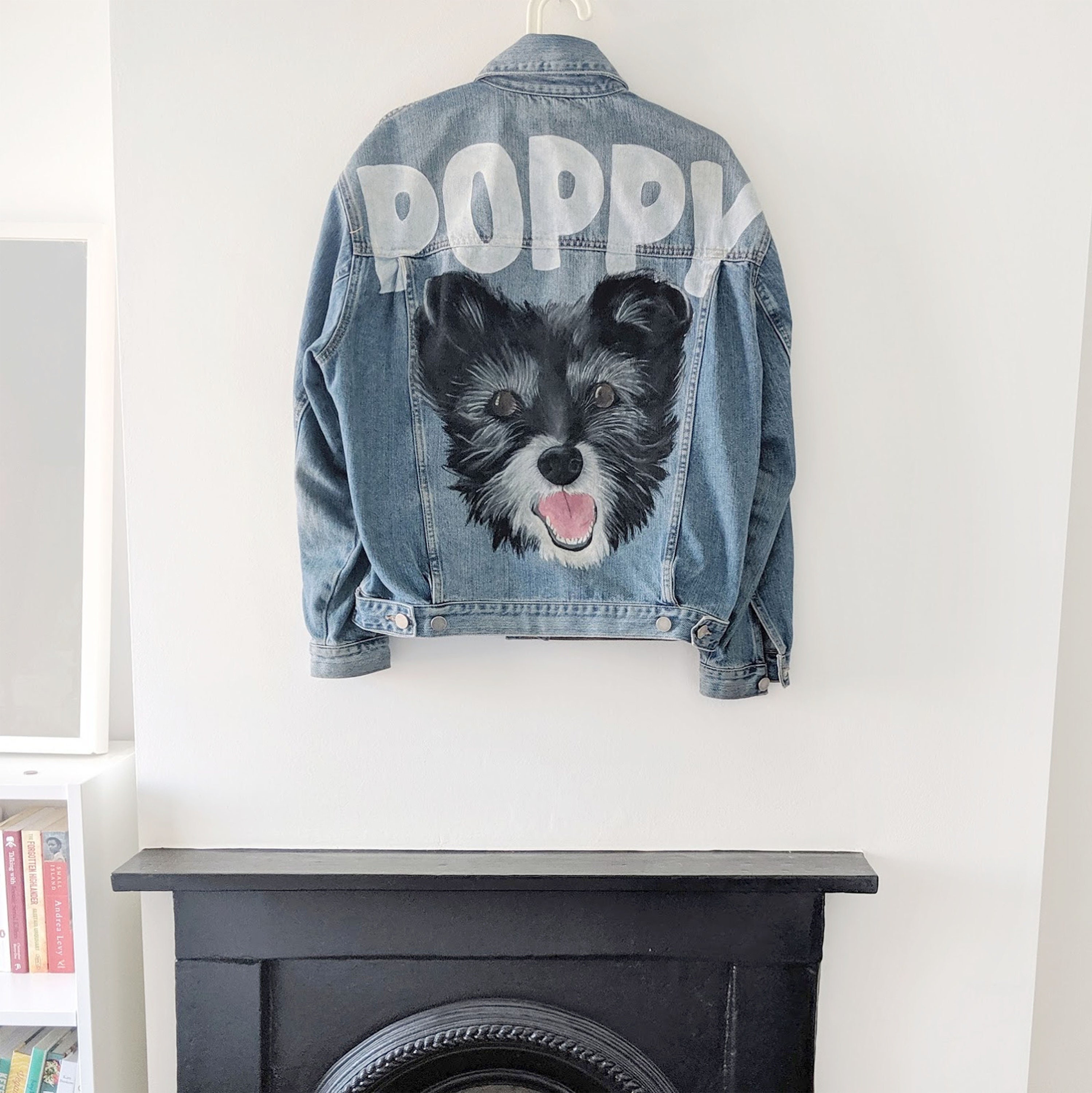 Adult Custom Pet Portrait Hand Painted Denim Jacket Full | Etsy