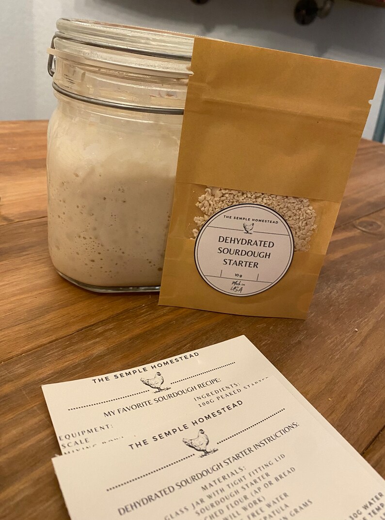Dehydrated Organic Sourdough Starter + Bread Recipe - Etsy