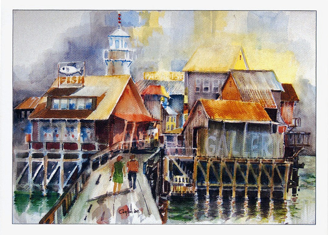 Ten Waterfront Scenes - 10 Art Cards Featuring Paintings by Anthony ...