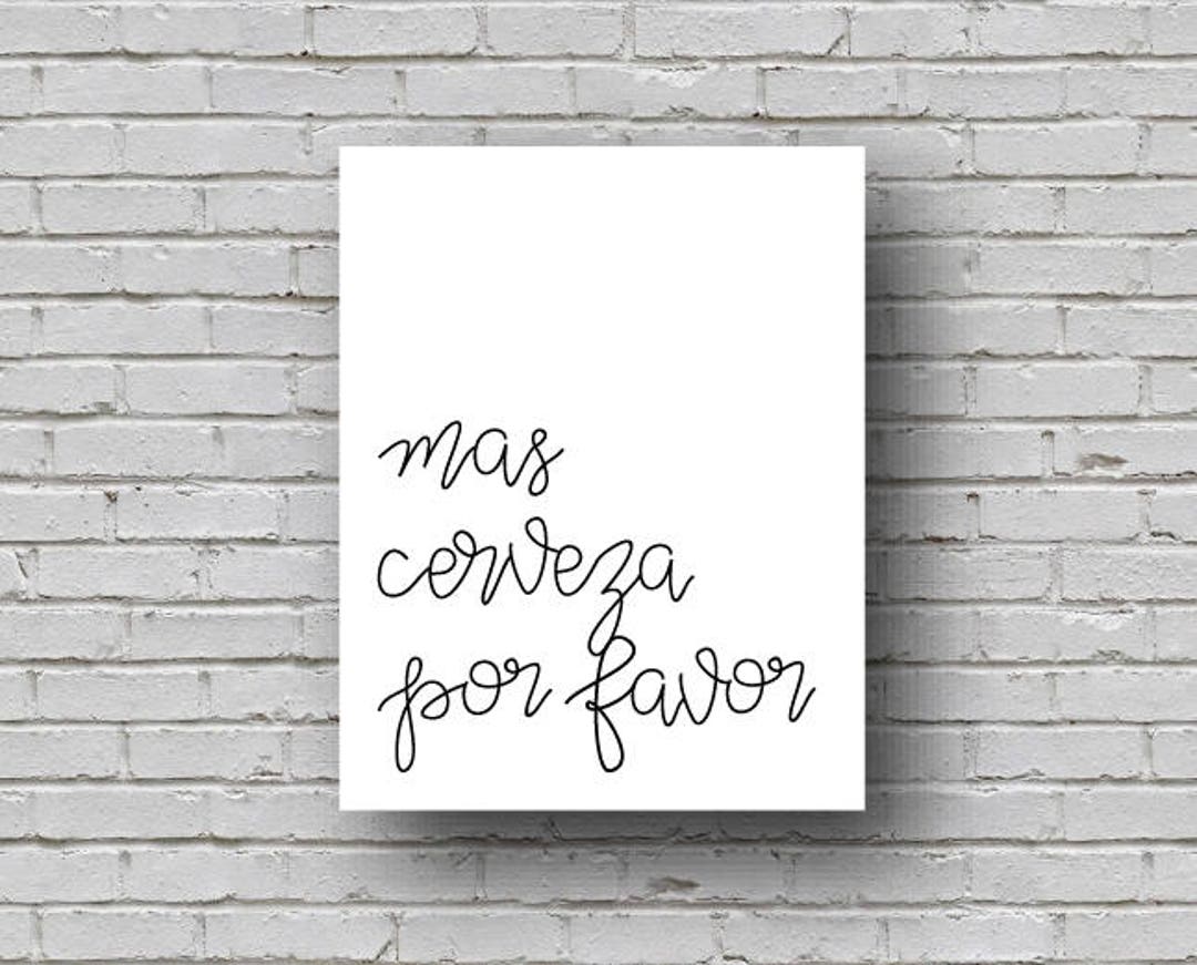 Mas Cerveza Por Favor Descarga Digital Instantánea Arte de - Etsy España