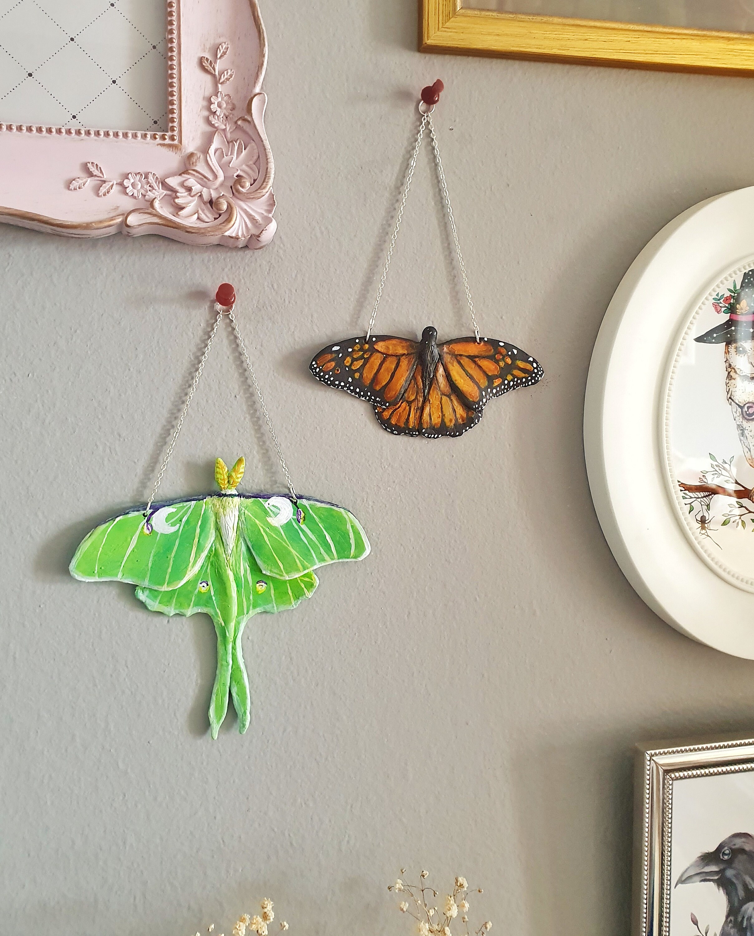 Luna Moth Wall Hanging for Magic Decoration Inspired in - Etsy